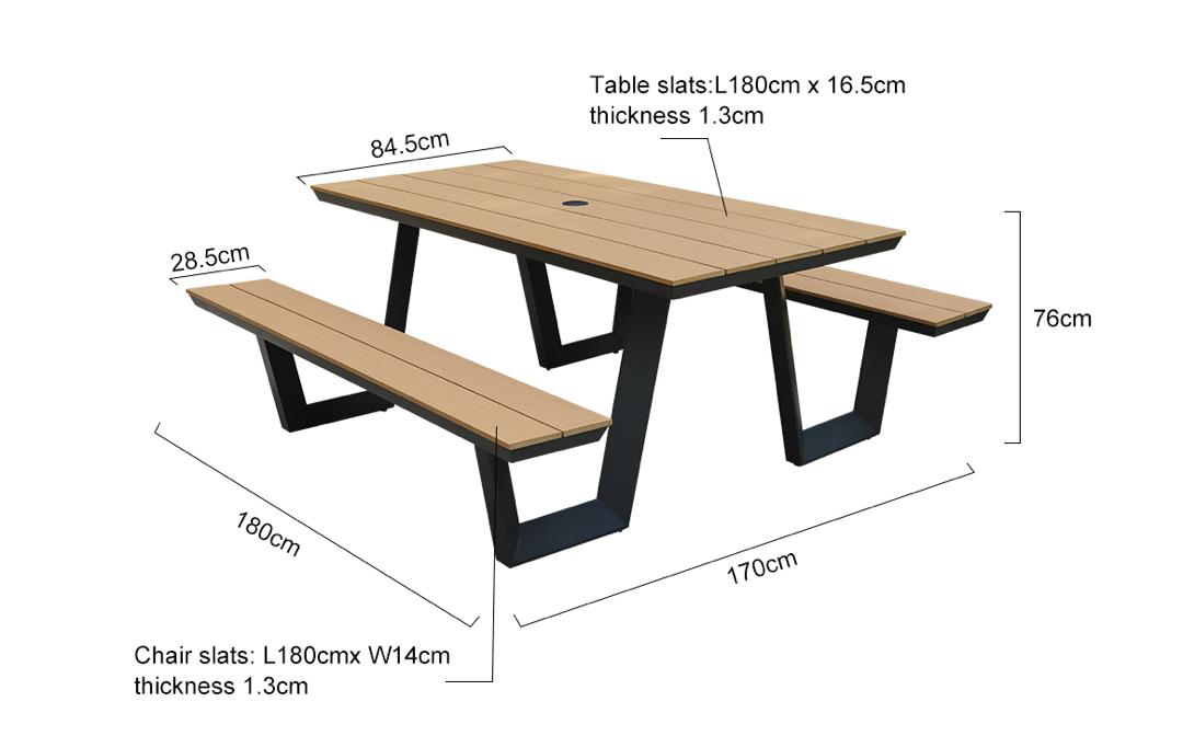 All Weather Outdoor Picnic Table - Mould and Rust Proof – OZTABLES